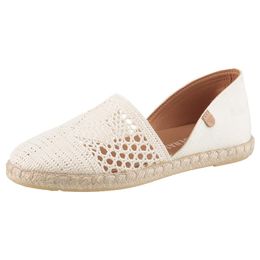 VERBENAS Damen VERBENAS Espadrille &raquo;Carmen Crochet-Lino Paris&laquo; , Slipper, Sommerschuh, Strandschuh im H&auml;kel-Look beige 39