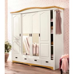 OTTO home Schiebet&uuml;renschrank &raquo;Konrad, Landhausstil, rustikal, mit Schubladen + Spiegel, Kassetten&laquo; 3 Breiten: 153/202/249 cm H/T ca.207/64 cm, 