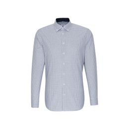 Seidensticker Businesshemd &raquo;Slim&laquo; Slim Langarm Button-Down-Kragen Karo blau XL (43) - normale &Auml;rmell&auml;ngen normale &Auml;rmell&auml;ngen XL (43) Passform: Slim