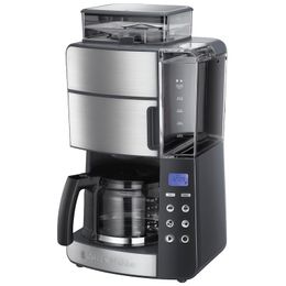 Russell Hobbs Kaffeemaschine mit Mahlwerk &raquo;Grind & Brew 25610-56&laquo; 1,25 l Kaffeekanne Papierfilter 1x4 1,25l Glaskanne, 1 bis 10 Tassen, Digitaler 