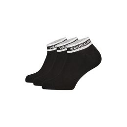 alife and kickin Alife & Kickin Herren Socken &raquo;Herren 3 PACK - JohnnyAK&laquo; Spar-Set, kurze sportliche Socken mit Steifen, aus Baumwolle mit weichem Bund schwarz 47-50