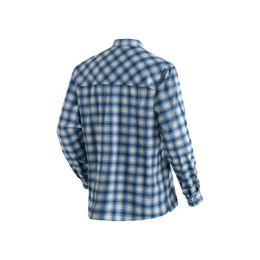 Maier Sports Herren Outdoorhemd &raquo;Kasen L/S M&laquo; Herren Hemd, langarm Karohemd f&uuml;r Outdoor und Freizeit blau 50, Normalgr&ouml;&szlig;en