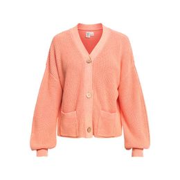 Roxy Cardigan &raquo;Coastal Relax&laquo; Papaya Punch M M Stoff: Mittelschwerer BaumwollStoff
