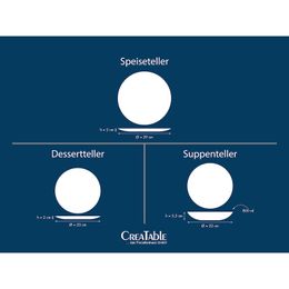 Creatable Tafelservice &raquo;Geschirr-Set Stone Town&laquo; Service, organische Form, Handmade Charakter, 12 Teile, f&uuml;r 4 Personen grau Steinzeug