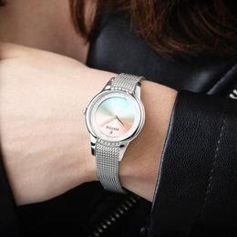 Festina Damen Quarzuhr &raquo;Mademoiselle&laquo; Armbanduhr, Damenuhr, Edelstahlarmband, analog, Zirkonia (synth.) silber