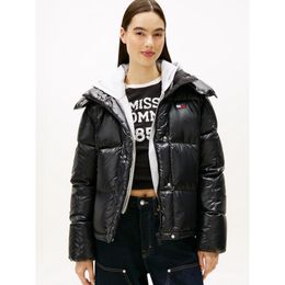 Tommy Jeans Damen Steppjacke &raquo;TJW ALASKA GRID DWN JCKT SHINY&laquo; mit Kapuze M (38)