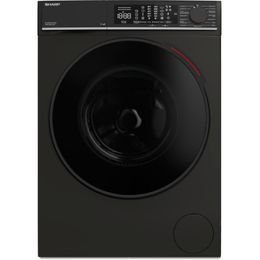 Sharp Waschmaschine High Class &raquo;ES-WNFL014CMDA-DE&laquo; 10 kg 1400 U/min 10kg / +WIFI / A-20% / Fulltouch/Steam/Mat Black schwarz Steuerung &uuml;ber 