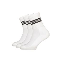 alife and kickin Alife & Kickin Damen Tennissocken &raquo;Damen 3 PACK - HenjaAK&laquo; Spar-Set, sportliche Tennissocken mit Streifen, aus Baumwolle mit weichem Bund wei&szlig; 39-42