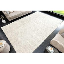 Riess Ambiente Design XXL Teppich CLOUD 9 350x240cm creme Hochflor Indoor-Teppich Riess-Ambiente rechteckig Boheme Modern Natur Skandinavisch