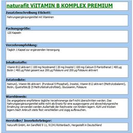 naturafit&reg; Naturafit Vitamin B Komplex Premium Kapseln 120 St