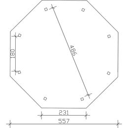 Skan Holz Pavillon Nice Nussbaum Holzpavillon, 557x557 cm