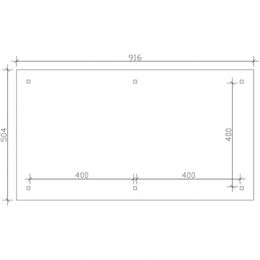 Skan Holz Pavillon Orleans Naturbelassen Holzpavillon, 504x916 cm