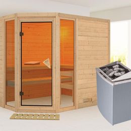 Karibu Sauna Sinai 3, 9 kW int. Steuerung, ohne Dachkranz