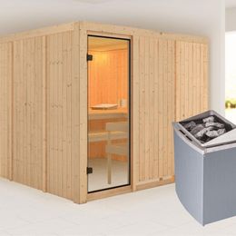 Karibu Woodfeeling Sauna Arvika, 9 kW int. Steuerung
