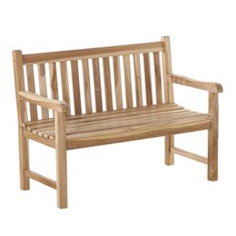 Gartenbank Teak-Holz 120 cm 2 Sitzer JAVA
