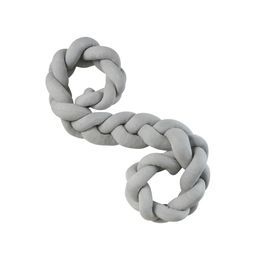 nordic coast company Bettschlange geflochten XL Grau (L) 300cm | Gr.: onesize