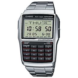 Casio Armbanduhr Digitaluhr Kalkulator Silber | Gr.: onesize