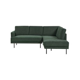 Beliani Ecksofa BREDA in Gr&uuml;n/Schwarz - (W) 210 x (H) 75 x (L) 200 cm | Gr.: onesize