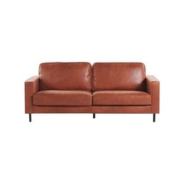 Beliani 3-Sitzer Sofa SAVALEN in Braun/Schwarz - (W) 204 x (H) 87 x (L) 91 cm | Gr.: onesize