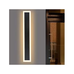 ZMH Wandleuchte LED in schwarz rechteckig 10W Acryl warmwei&szlig; L 50cm | Gr.: onesize