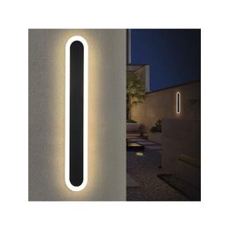 ZMH Wandleuchte LED in schwarz oval 10W Acryl warmwei&szlig; L 50cm | Gr.: onesize