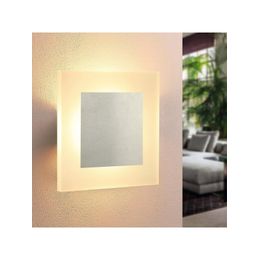 ZMH Wandleuchte LED in chrom eckig modern 7W warmwei&szlig; Metall und Acryl L 16cm | Gr.: onesize