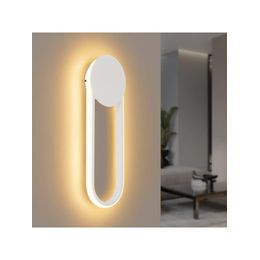 ZMH Wandleuchte LED in wei&szlig; 12W Modern 3000K warmwei&szlig; Hallampe L 41.5cm | Gr.: onesize