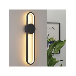 ZMH Wandleuchte LED in schwarz L 60CM Modern Ganglampe 3000K warmwei&szlig; 12W | Gr.: onesize