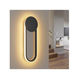 ZMH Wandleuchte LED in schwarz 12W Modern 3000K warmwei&szlig; Hallampe L 41.5cm | Gr.: onesize