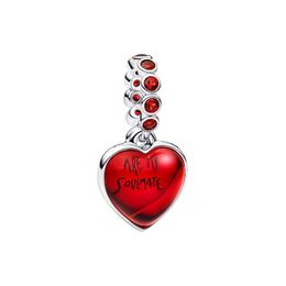 Pandora Silber Charm-Anh&auml;nger Rotes Muranoglas Herz | Gr.: onesize