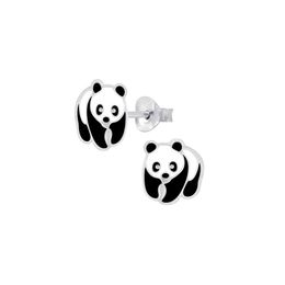 schmuck23 Silber Ohrringe 925 Panda B&auml;r 0,7 cm x 0,8 cm | Gr.: onesize