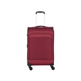 d&n D&N Travel Line 9504 4 Rollen Trolley M 67 cm mit Dehnfalte in dark red | Gr.: onesize
