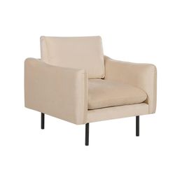 Beliani Sessel VINTERBRO in Beige/Schwarz - (W) 83 x (H) 86 x (L) 84 cm | Gr.: onesize