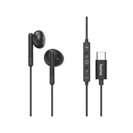 Hama Classy Earbuds, USB-C, Schwarz in Schwarz | Gr.: onesize