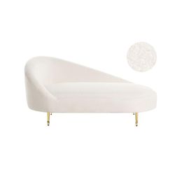 Beliani Chaiselongue VALREAS in Wei&szlig;/Gold - (W) 151 x (H) 74 x (L) 80 cm | Gr.: onesize