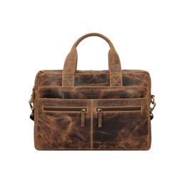 Green Burry Greenburry Vintage Aktentasche Leder 38 cm Laptopfach in brown | Gr.: onesize