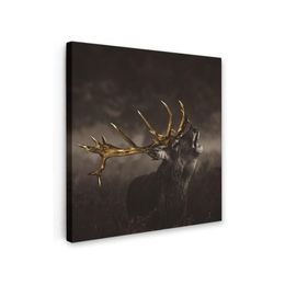 MuchoWow Leinwand bilder Hirsch (BxH) | Gr.: 20 x 20 cm