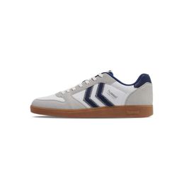 Hummel Schn&uuml;rsenkel Sneaker Handball Perfekt Lebensstil Erwachsene in WHITE/BLUE | Gr.: 40