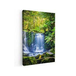 MuchoWow Leinwand bilder Dschungel Wasserfall (BxH) | Gr.: 80 x 120 cm