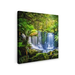 MuchoWow Leinwand bilder Dschungel Wasserfall (BxH) | Gr.: 20 x 20 cm