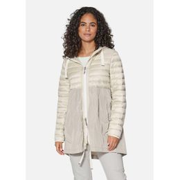 Madeleine Mode MADELEINE Steppjacke im Material-Mix in kitt | Gr.: 44