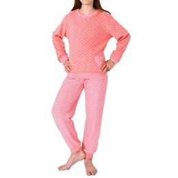 Normann Frottee Pyjama langarm B&uuml;ndchen Herz und Streifen - 59577 in Tupfen | Gr.: 128