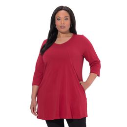 Ulla Popken Longshirt in dunkelrot | Gr.: 50-52