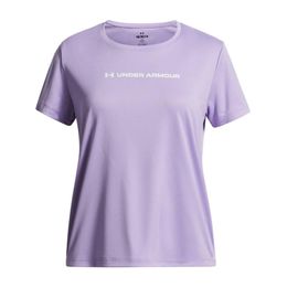 Under Armour Sportshirt "Tech Wordmark Graphic T-Shirt" in Lila | Gr.: L