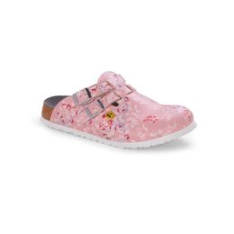 Birkenstock Pantoletten Kay ESD Flower in rosa | Gr.: 43