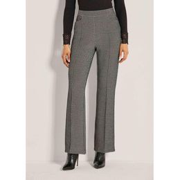 Madeleine Mode MADELEINE Jacquardhose mit geradem Schnitt in schwarz / wollwei&szlig; | Gr.: 20