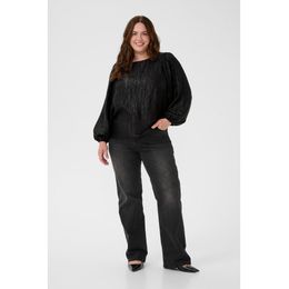 Kaffe curve Langarm-Bluse KCrizza Regular fit in Black Deep | Gr.: 46