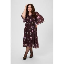 Kaffe curve Kleid KCclara Regular fit in Black Coffee/Multi col.Flowers | Gr.: 44