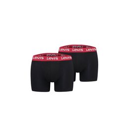 Levi's Levi ́s Boxershorts LEVIS Men Repeat Logo Boxer 2P in Black/Red | Gr.: L