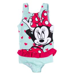 Disney Minnie Mouse Badeanzug mit R&uuml;schen Schwimmanzug in blau | Gr.: 134/140